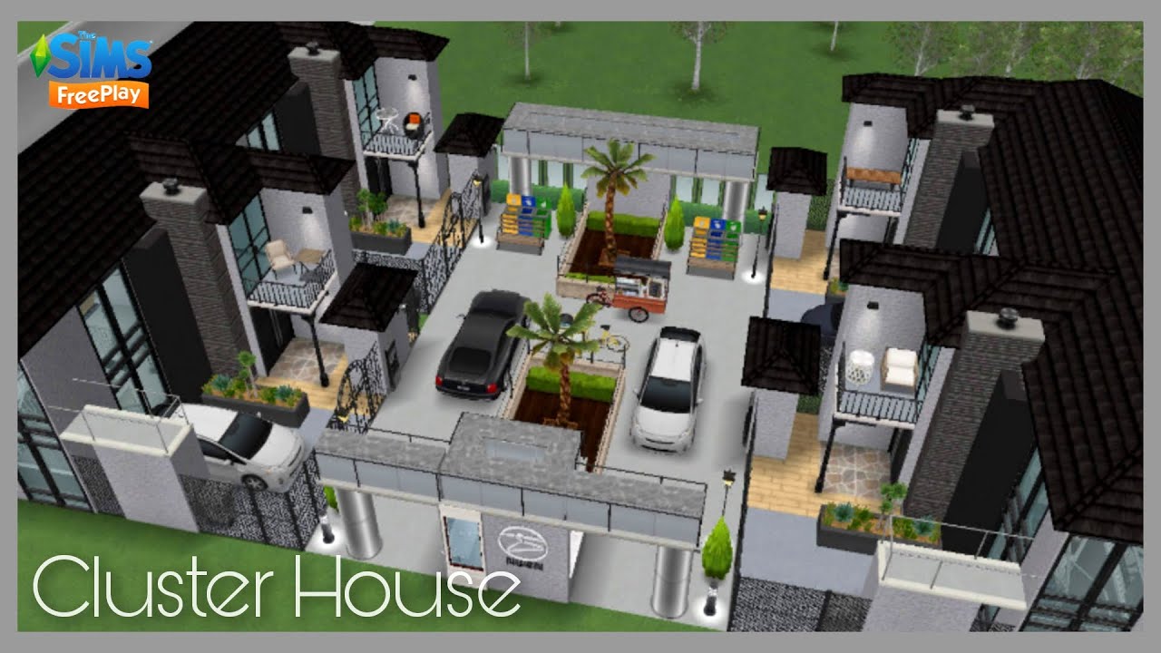 CLUSTER HOUSE | Kreatif Sims Freeplay | Sims Freeplay Indonesia - YouTube