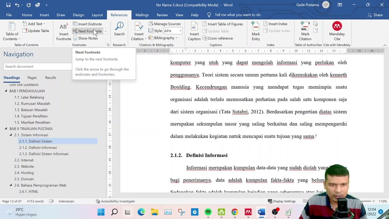 Menu References Microsoft Word - YouTube