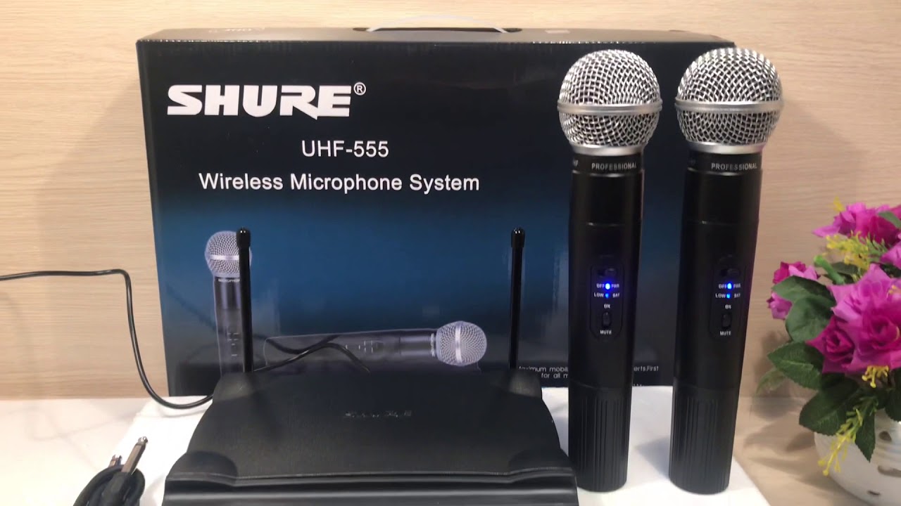 Micro không dây shure UHF 555 - YouTube