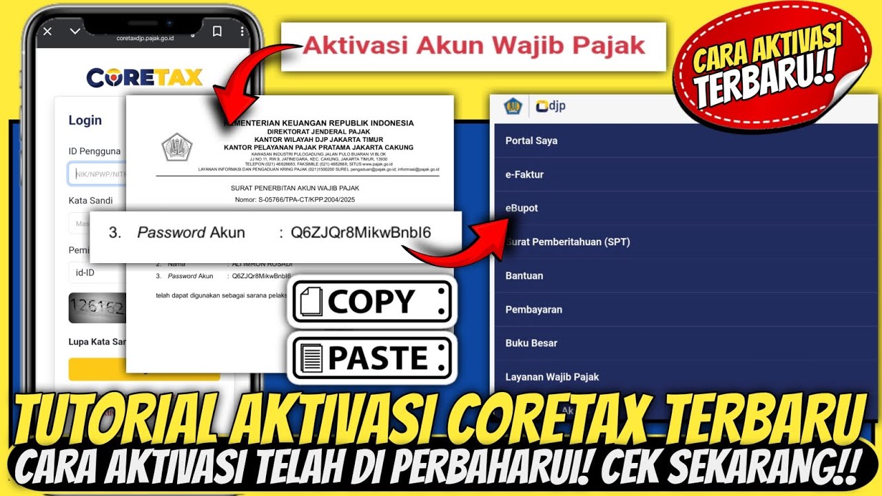 Cara aktivasi akun coretax djp online 2025 Cara aktivasi akun wajib ...