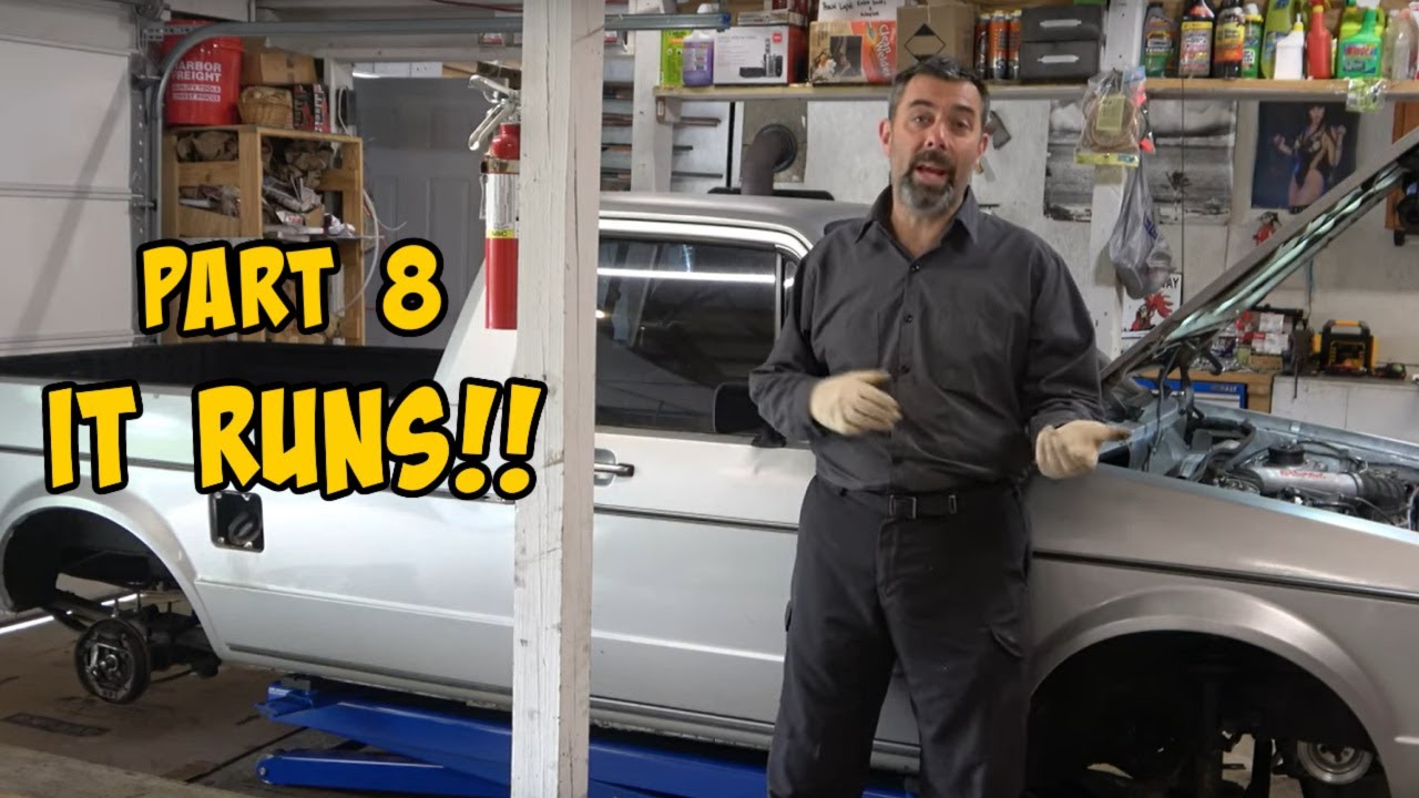 1980 VW Rabbit Pickup Watercooled Engine Series Is finished. It RUNS ...