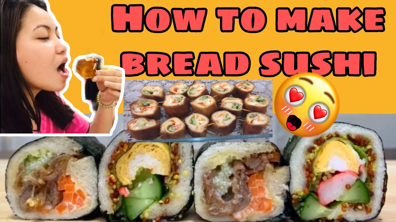 How to make mini sushi Gamit ang bread |japanese roll sushi sandwich ...