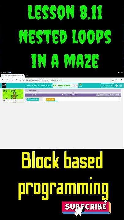 Lesson 8.11 Nested loops in a maze - YouTube