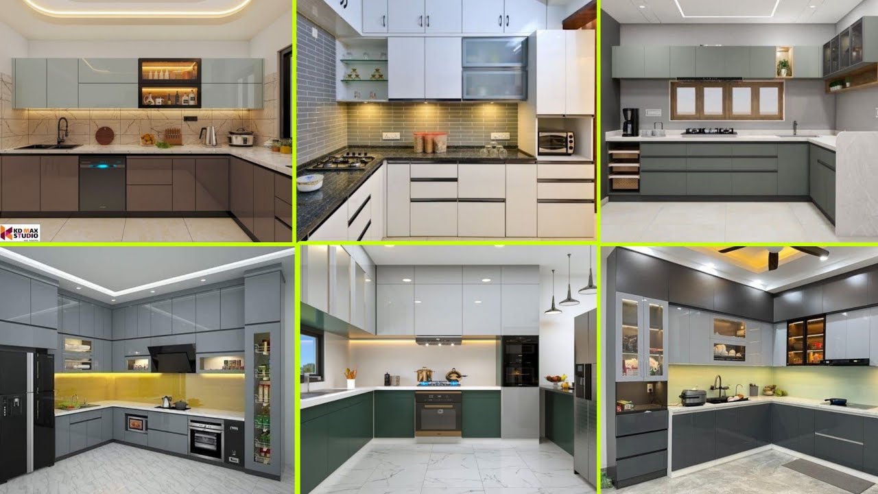 Modular Kitchen ke New Look Design || Kitchen Cabinet ke Beautiful ...