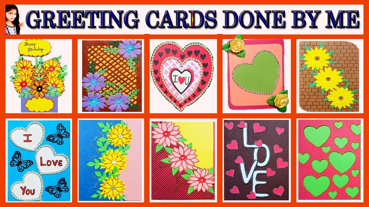 Different types of greeting Done by Me | Handmade Greeting cards ...