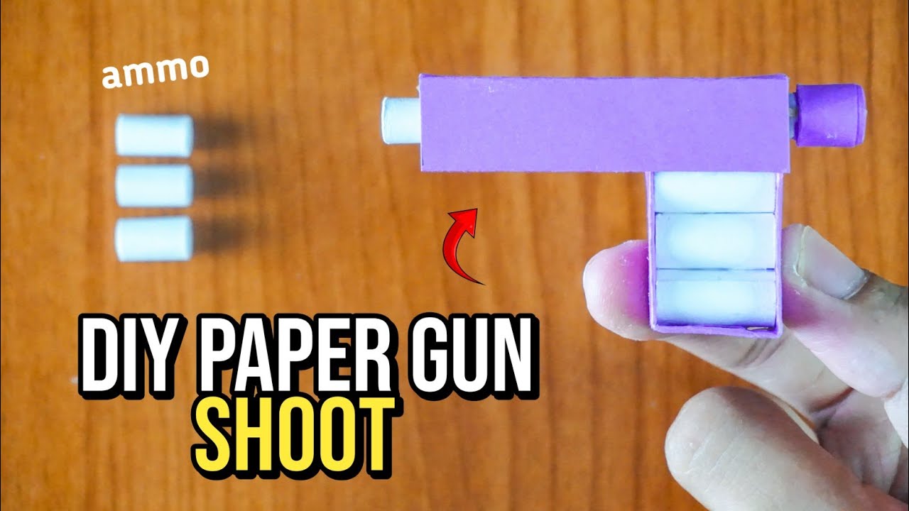 Tutorial Membuat Tembakan Kertas Mini seukuran Jari - DIY Pistol Kertas ...