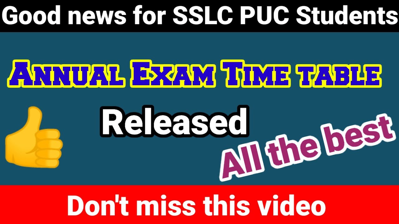 SSLC Final annual exam timetable 2025 march pdf download karnataka ...