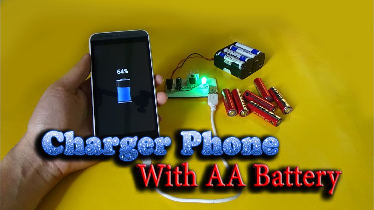 How to Emergency Phone Charger With battery AA simple - YouTube