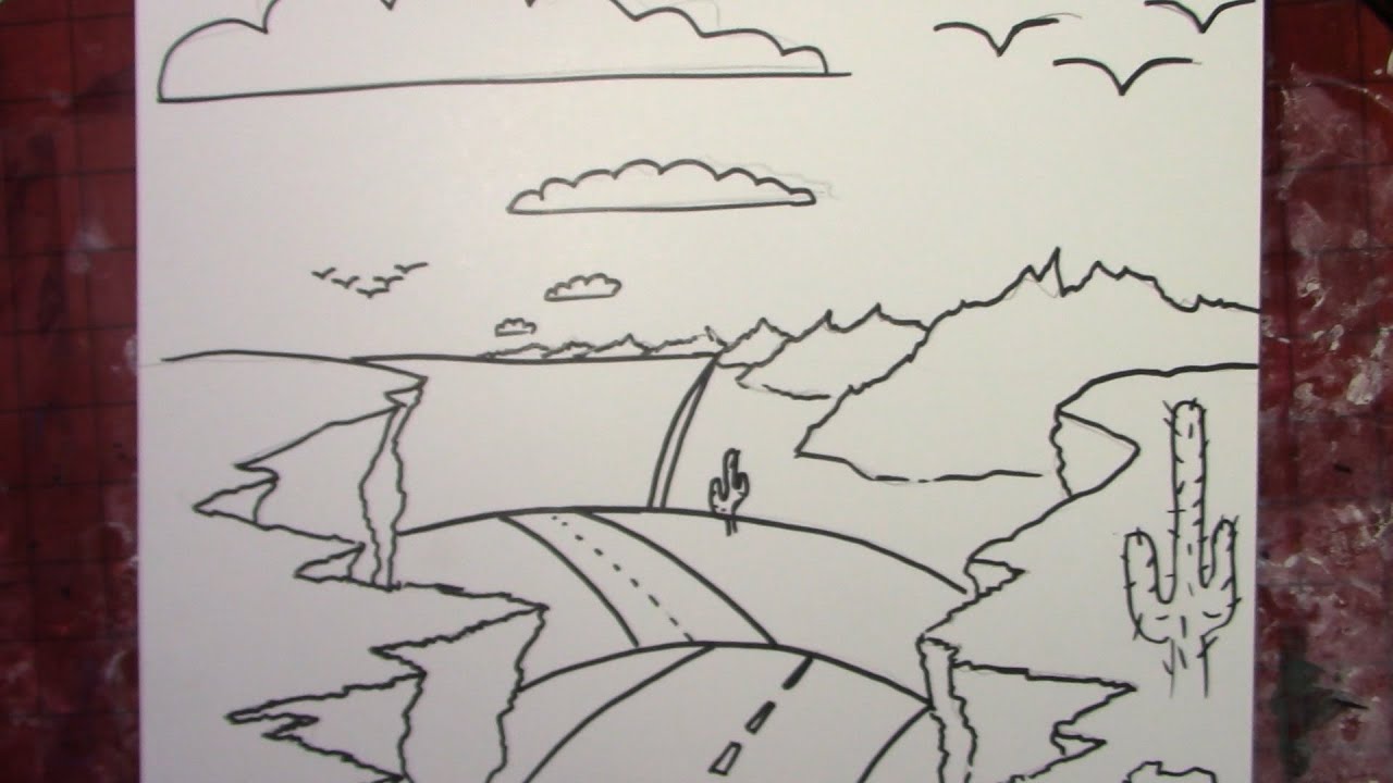 Easy Canyon Drawing