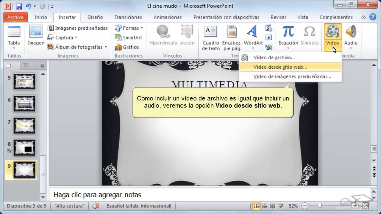 15 Curso de PowerPoint 2010 Insertar elementos multimedia - YouTube