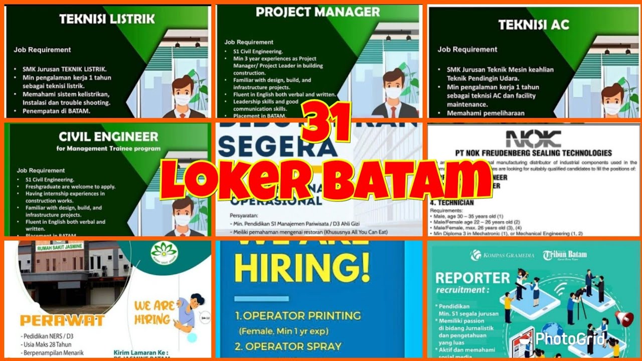 LOWONGAN KERJA BATAM HARI INI | LOKER BATAM @sutiknobatam - YouTube