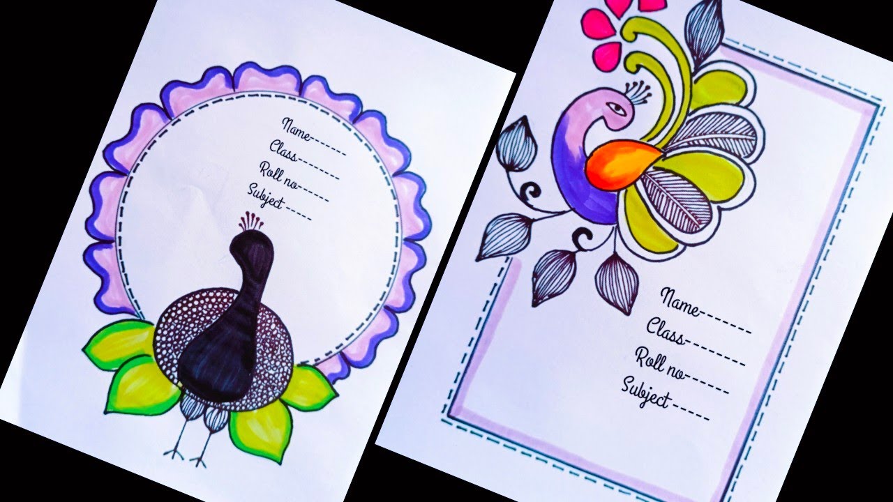 Peacock 🦚 Border Design/ Project Work Designs/ Front Page Design ...