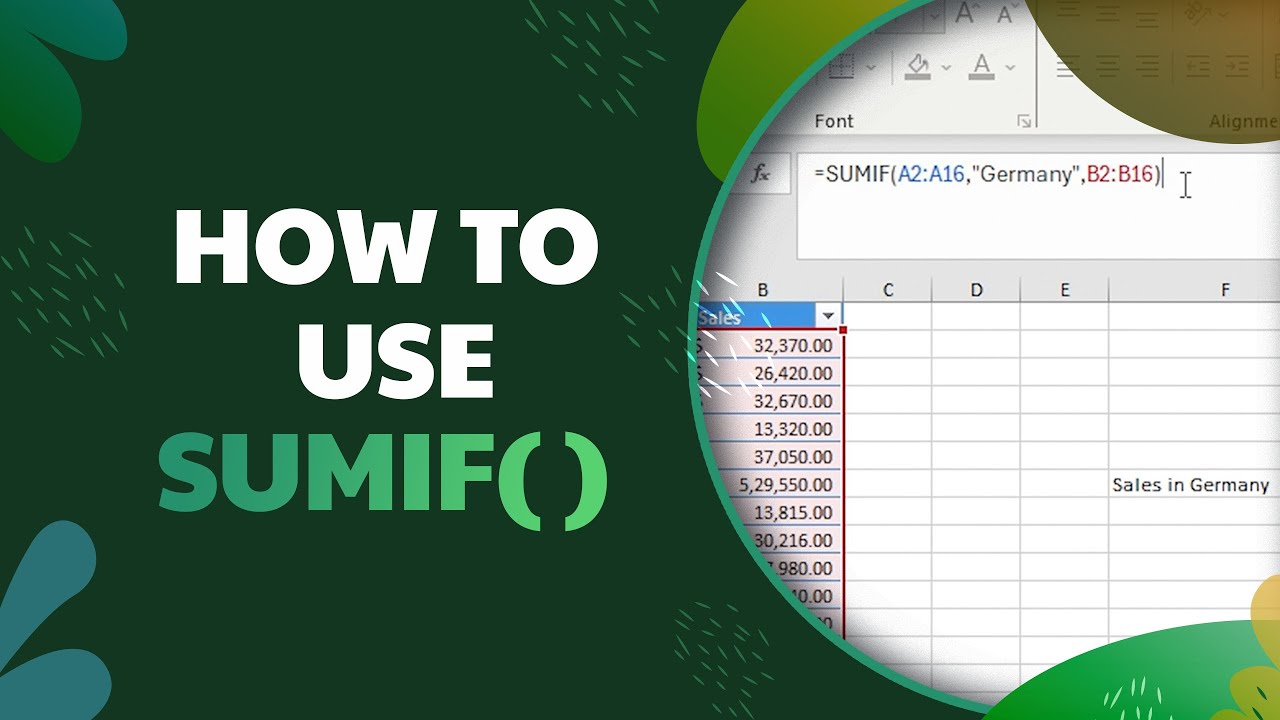 How To Use Sumif Function In Excel Excel Function 3 Youtube 1398