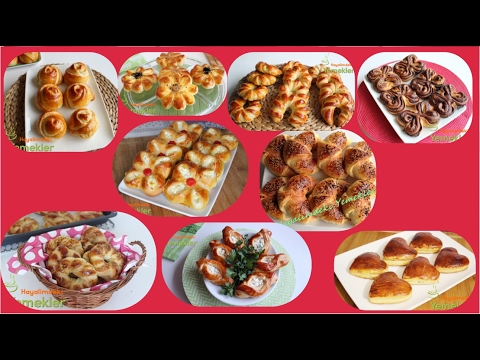 10 Farklı  Poğaça Şekli / AÇMA ve POĞAÇA Şekilleri,Poğaça Tarifleri