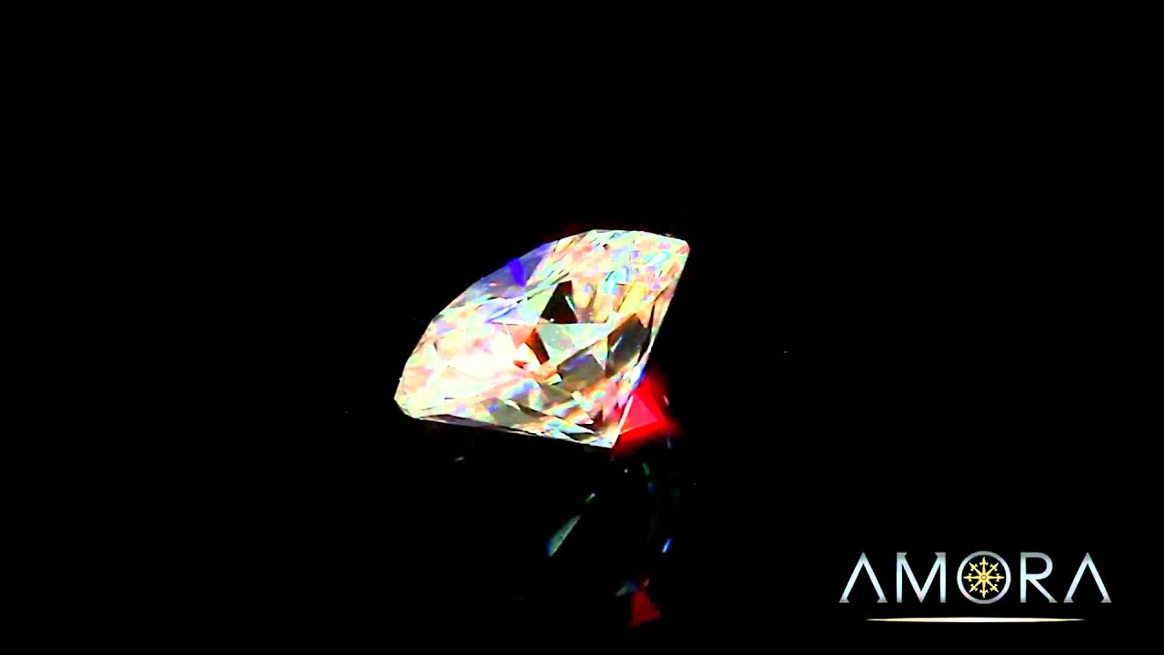 Amora Gem : Hearts and Arrows Round - YouTube