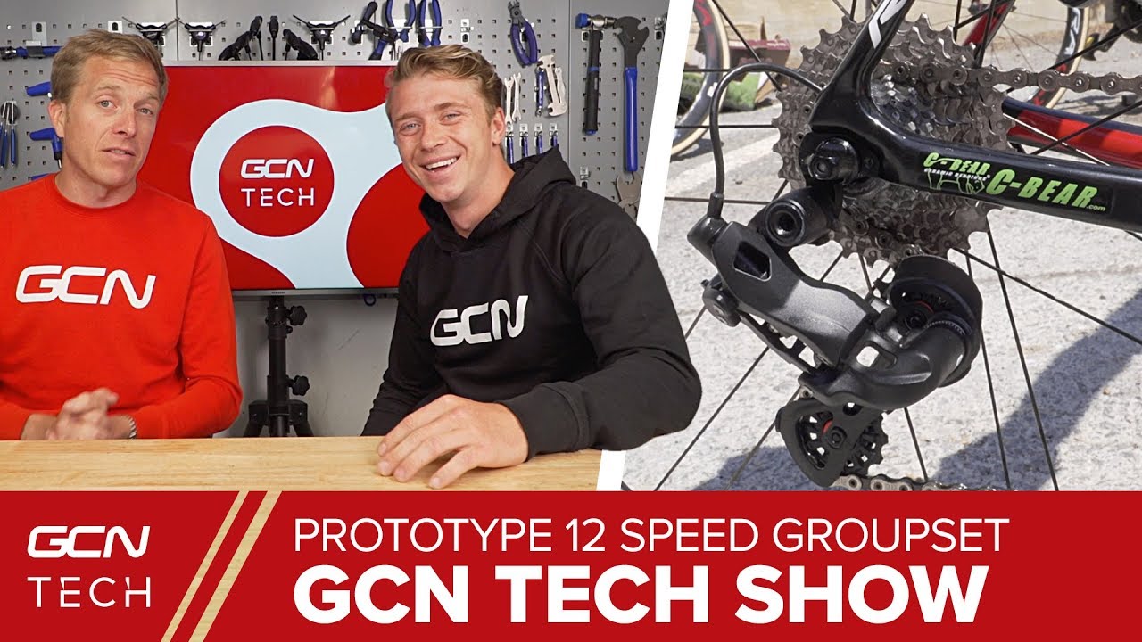 Spotted! NEW Prototype 12 Speed Electronic Groupset | GCN Tech Show Ep ...