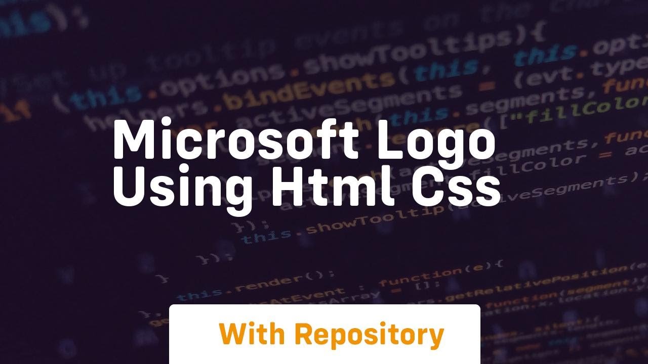 Microsoft Logo Using Html Css Youtube