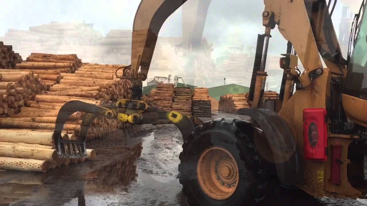 Logs handling with CASE 721's - YouTube