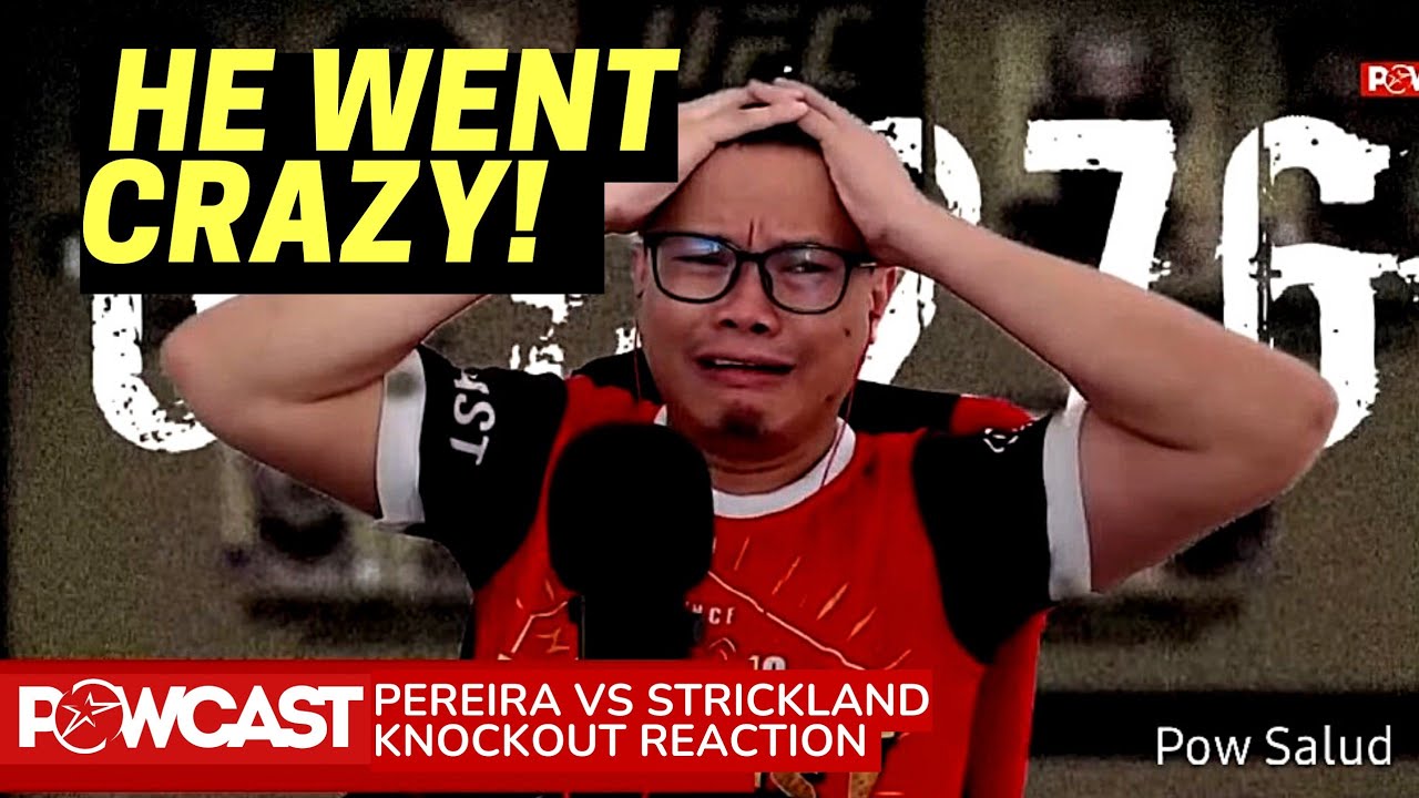 UFC 276 Commentator Reaction | Pereira Knockout Strickland with a Left ...