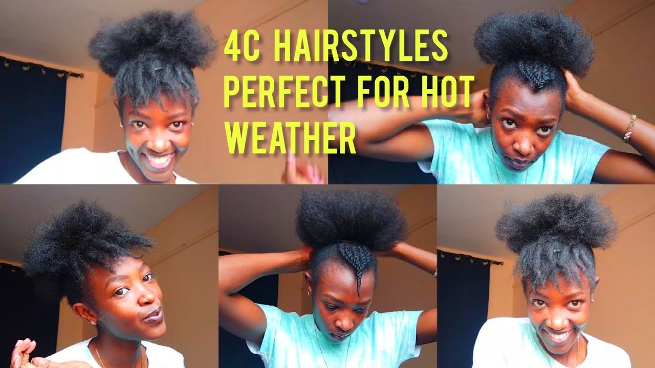 PERFECT FOR HOT WEATHER /SIMPLE AND CUTE HAIRSTYLES FOR SHORT 4c HAIR ...