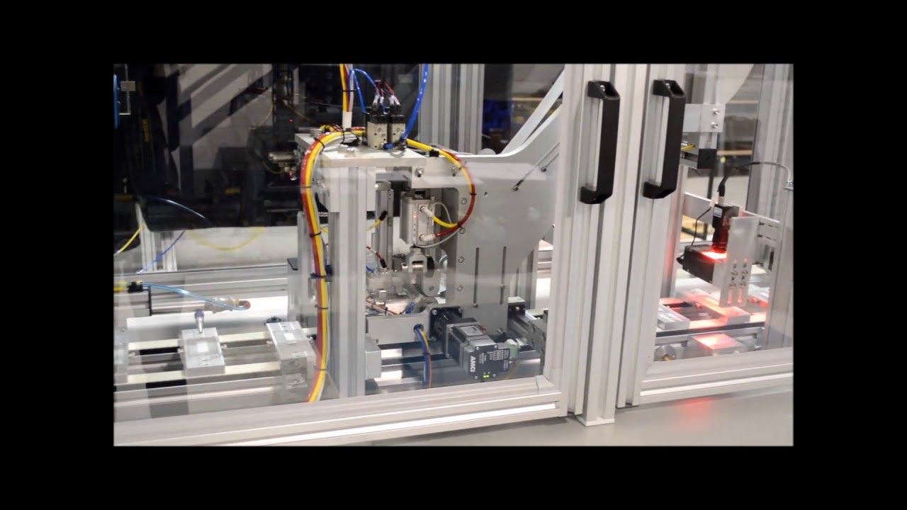 Tape Application Machine for Plastic Clips - YouTube