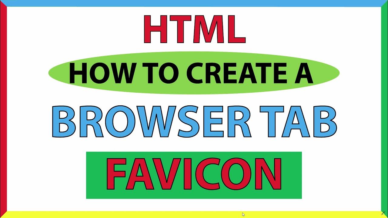 HTML: How To Insert A Favicon In The Browser Tab of A Website *2023 ...
