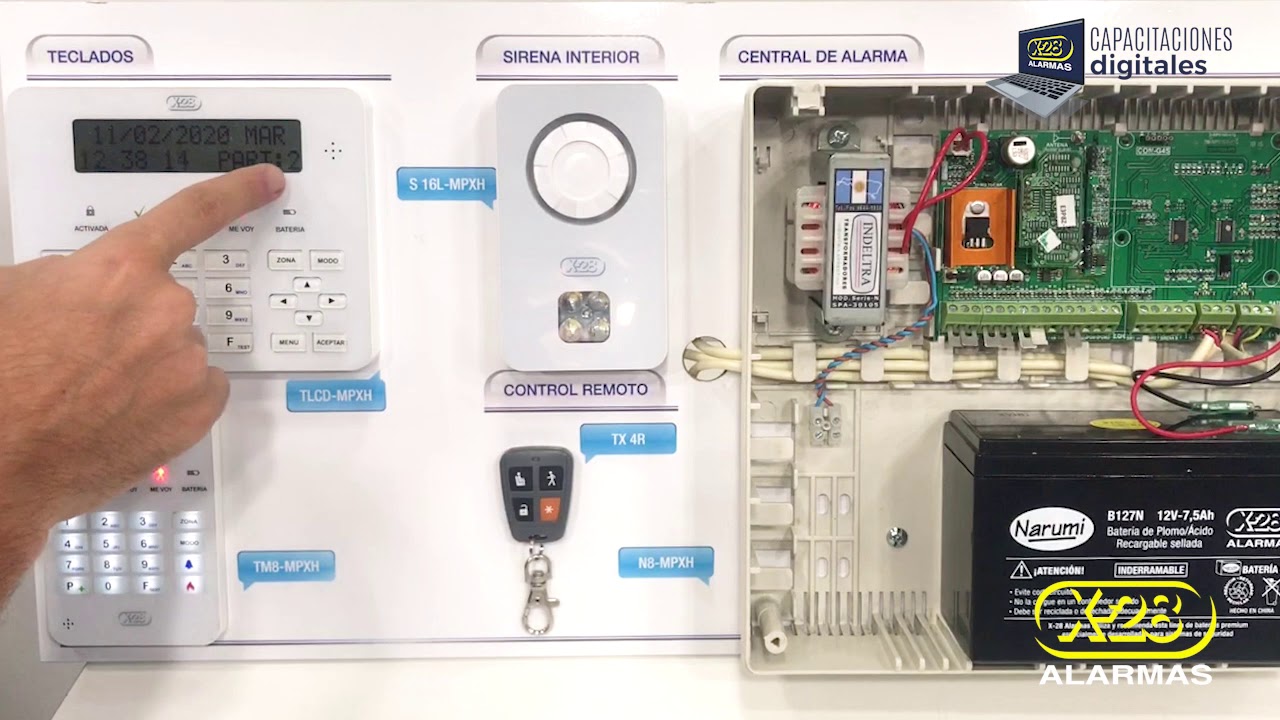Cómo cambiar de partición en un sistema de alarma de X-28 ALARMAS - YouTube