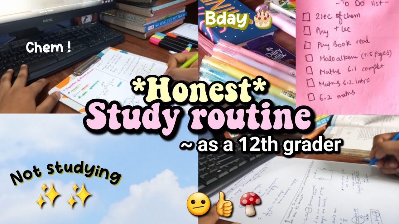 Study vlog 🦋📚 | My Honest* Study routine | Study vlog class12 ...