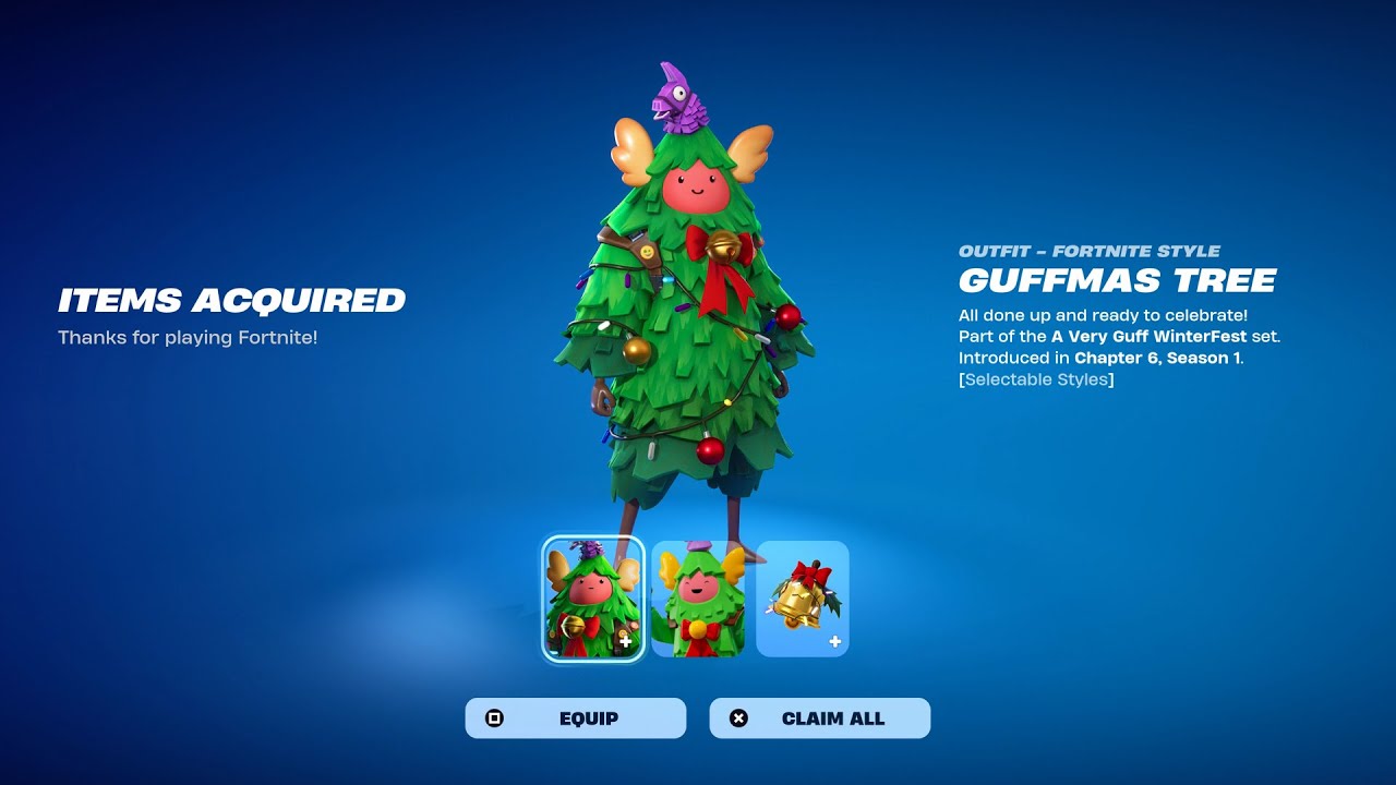 How To Get Guffmas Tree Skin NOW FREE In Fortnite! (Unlock LEGO Guffmas ...
