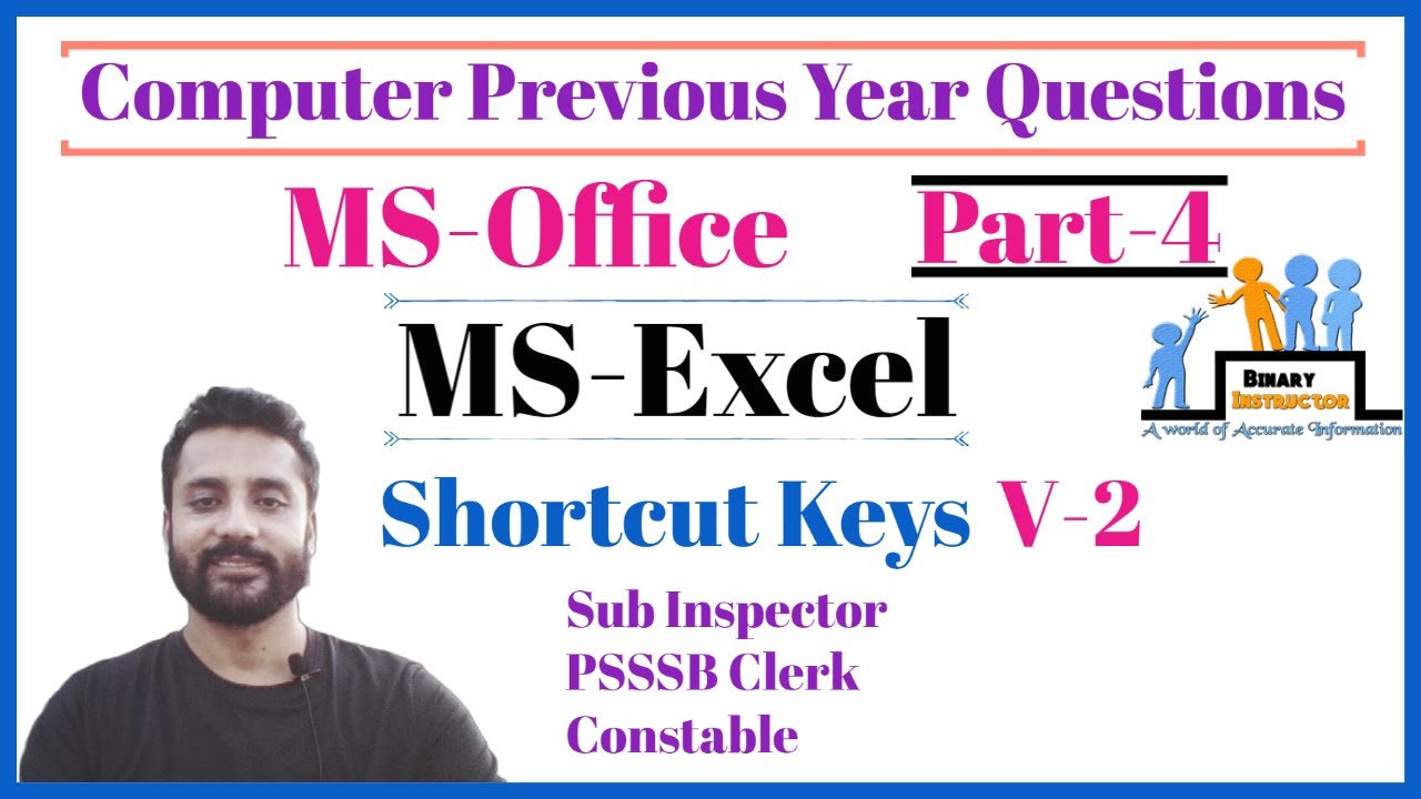 Excel Shortcut Keys Part 2 PSSSB Clerk Sub Inspector Constable Excel Shortcut Keys Part 2 PSSSB Clerk Sub Inspector Constable