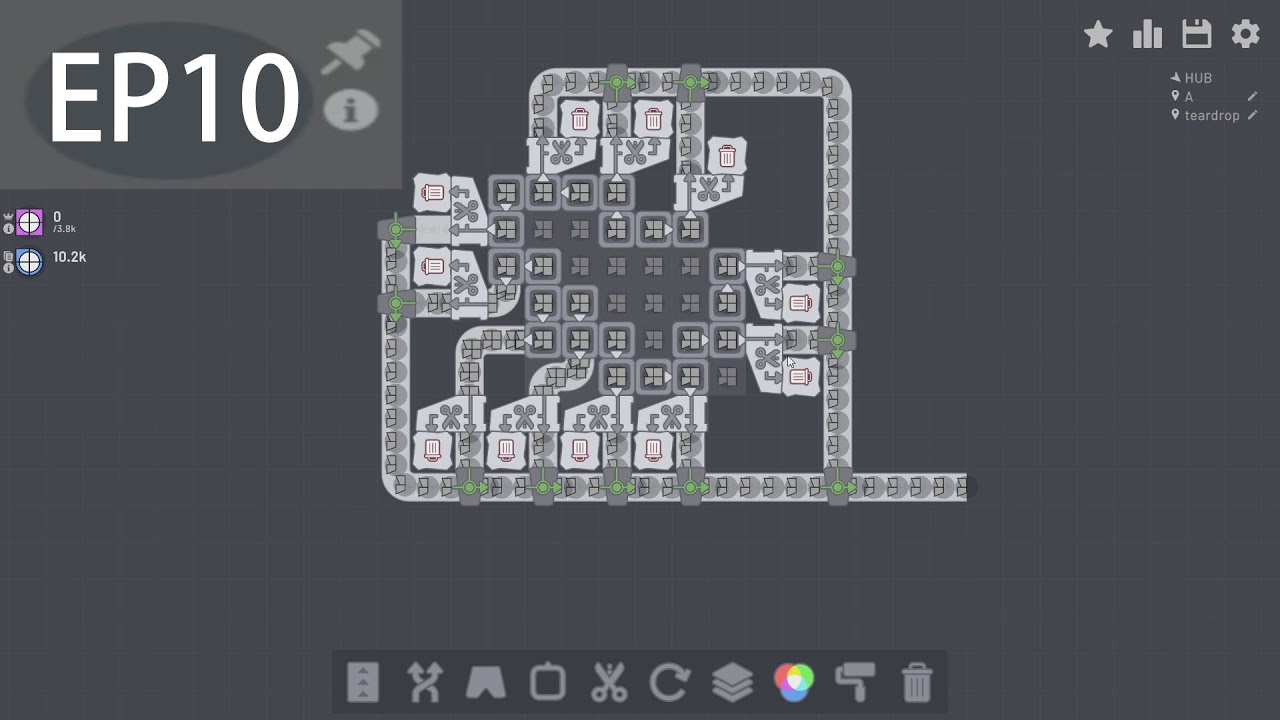 Shapez EP10: Setting Up Level 13 Shape, Grey Windmill & Mixed-Dye ...