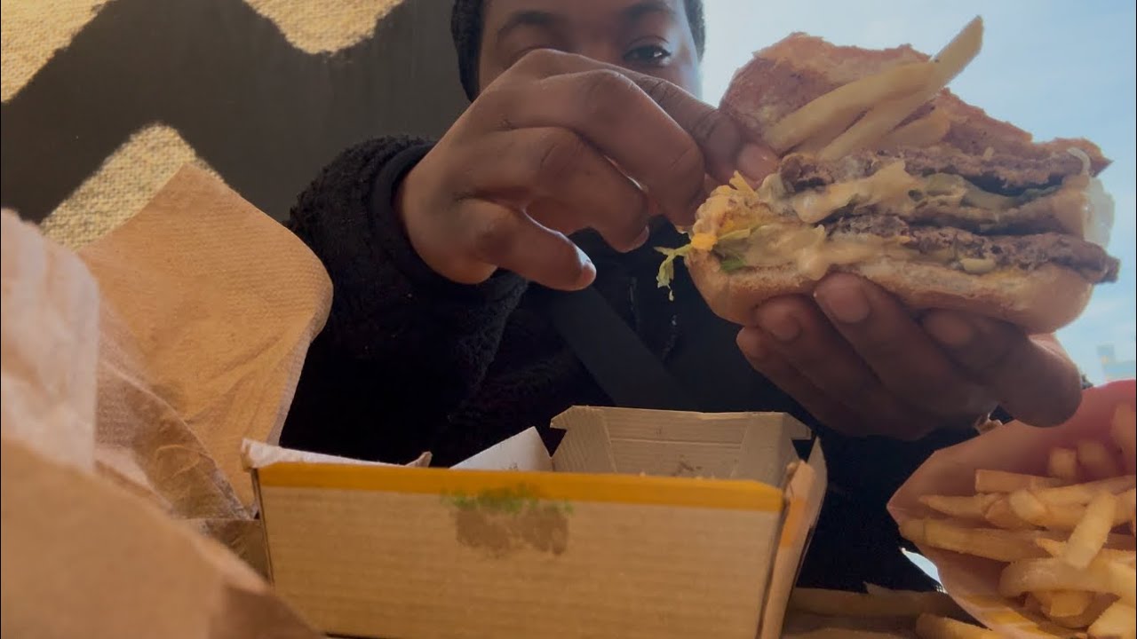 MUKBANG EATING McDonald’s BIG MAC & FRIES - YouTube