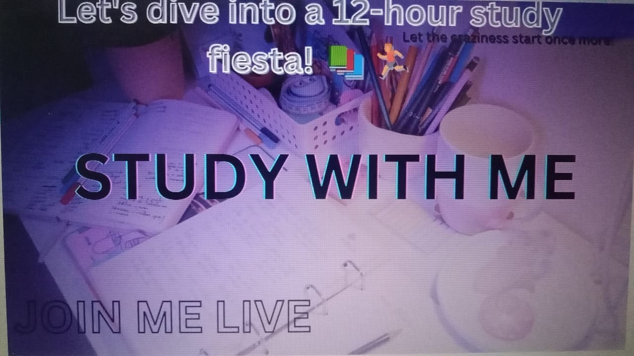12hrs study marathon join me live! - YouTube
