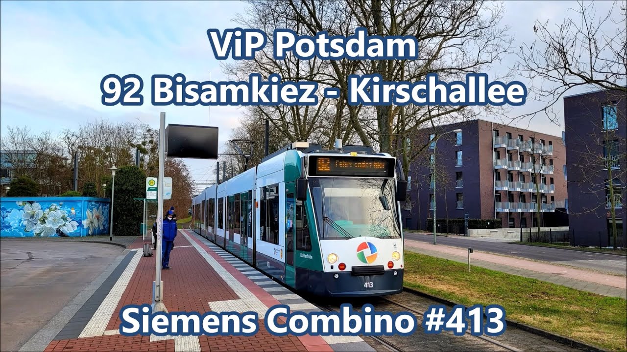 ViP Potsdam - Linie 92, Siemens Combino #413 - YouTube