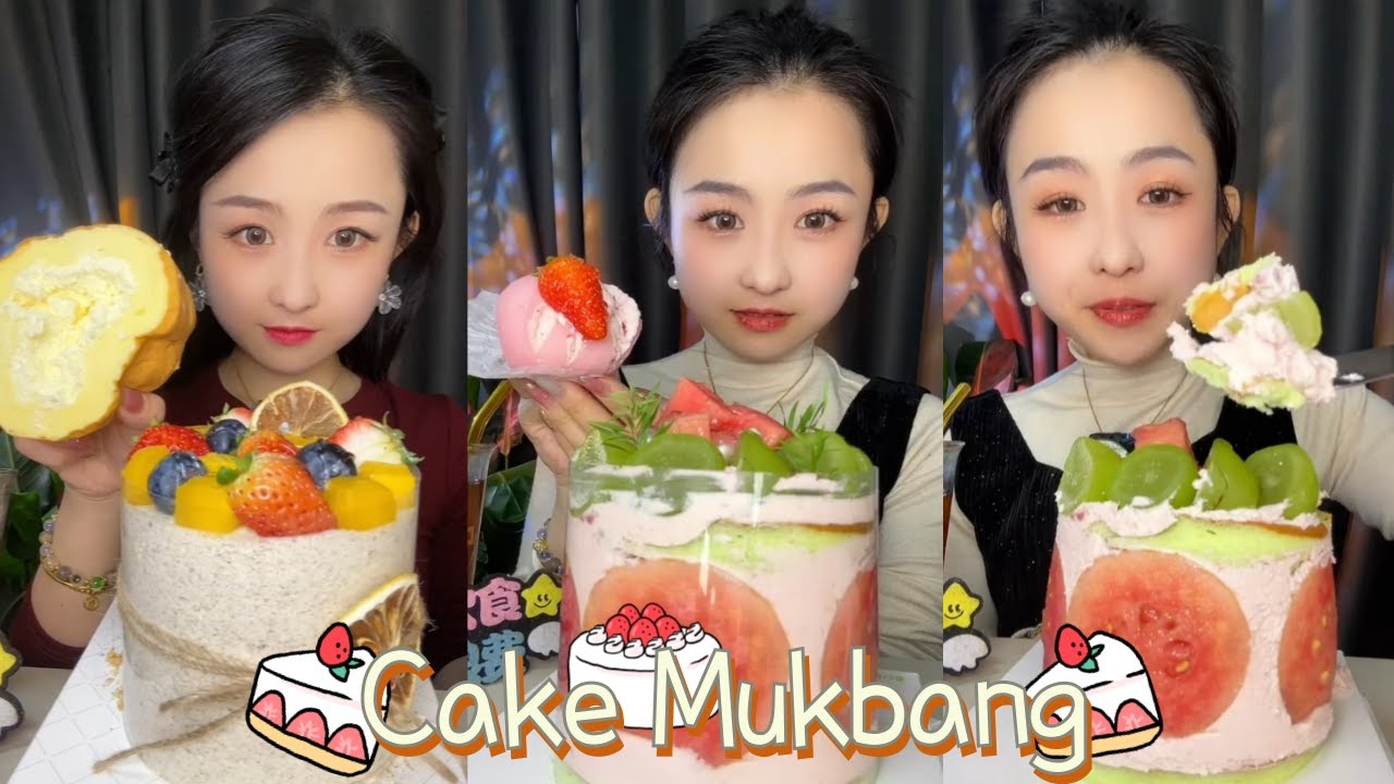 Yummy🍭Fruit Cake🧁ASMR MUKBANG Eating Show🍬Challenge - YouTube