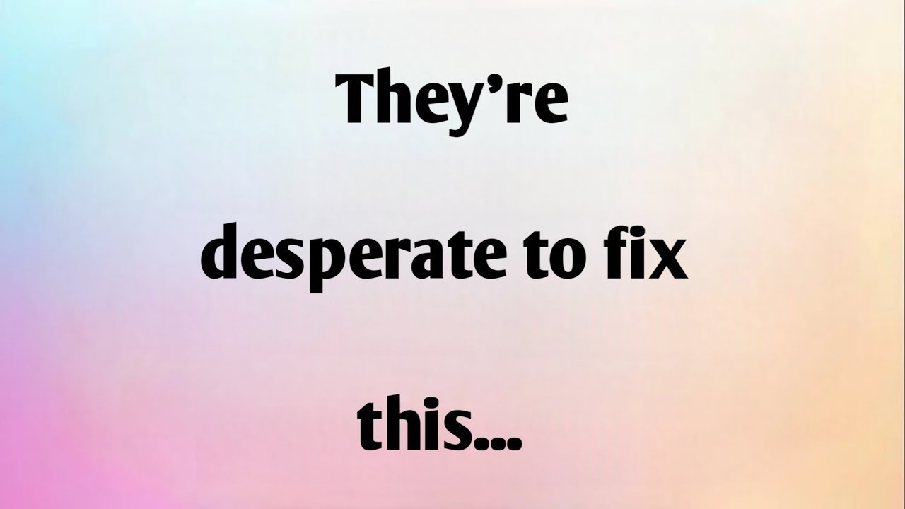 THEY'RE DESPERATE TO FIX... - YouTube