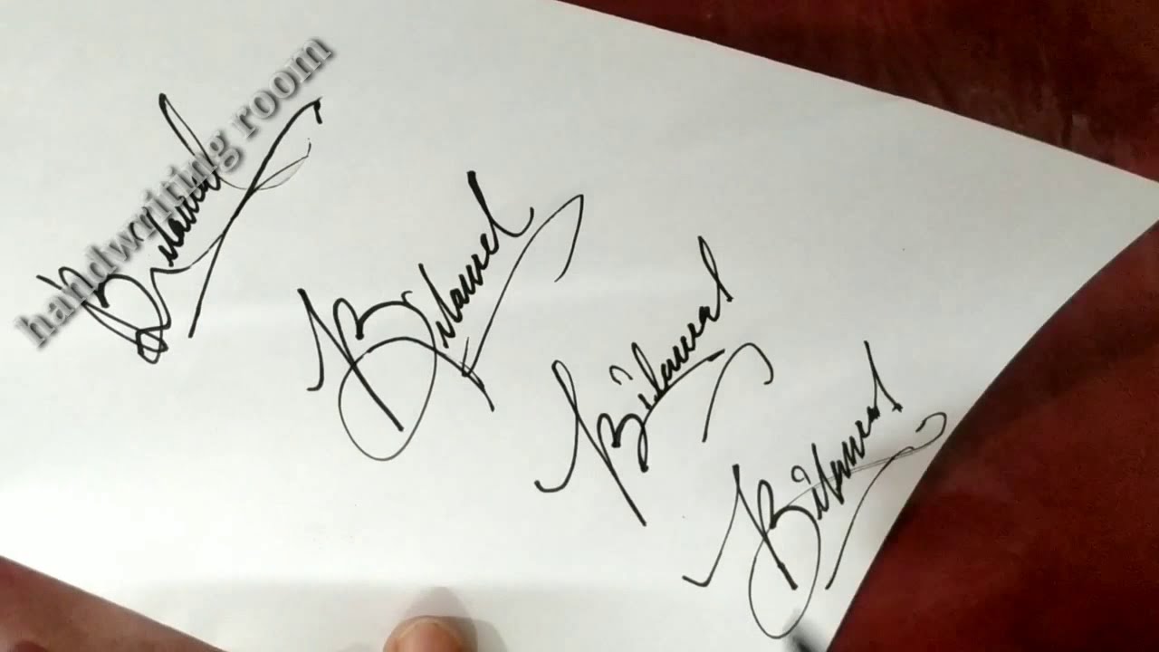 How to Draw Stylish Signature starting with letter B | B Signatures ...