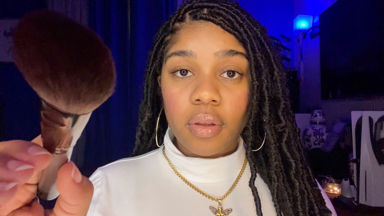 ASMR- Fast & Aggressive Face Brushing + Scratching 🤬💞(MOUTH SOUNDS ...