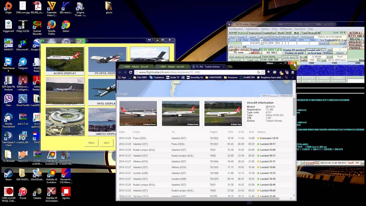 VDL2 with Multipsk VDL2 display and Planeplotter - YouTube