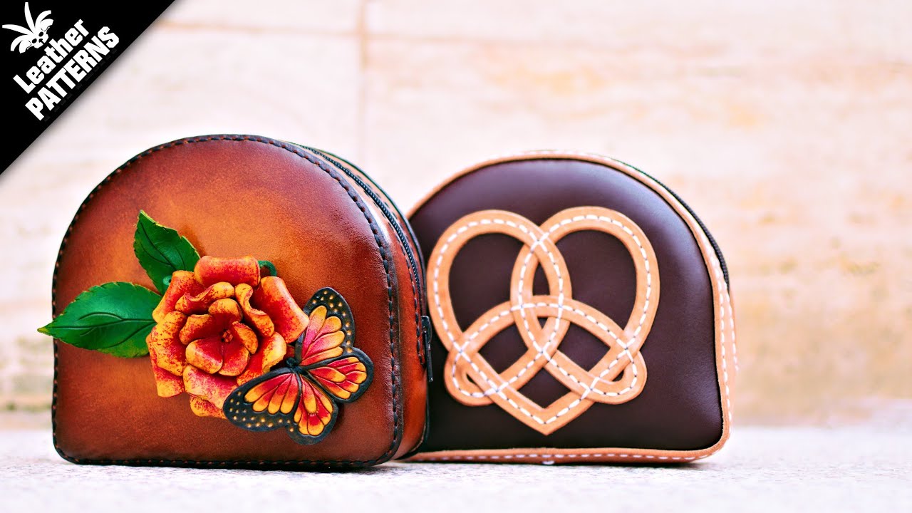 Leather makeup bag tutorial - YouTube