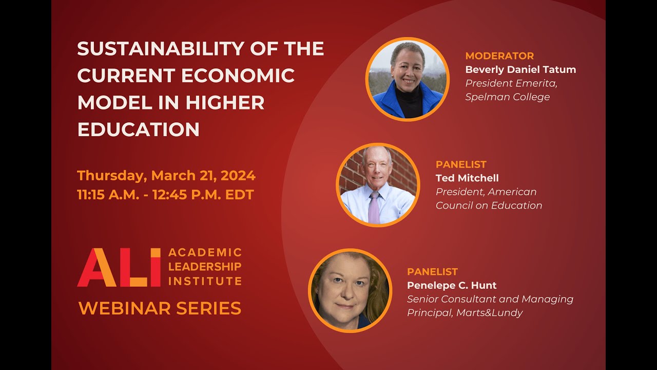 ALI Webinar: Sustainability of the Current Economic Model in Higher ...