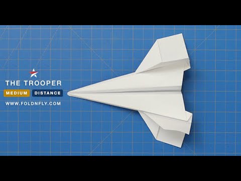 A Fun Long-distance Paper Plane - The Trooper - Fold 'N Fly - YouTube