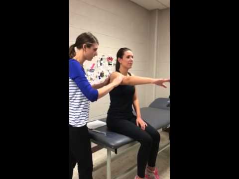 MMT of Shoulder Flexion against gravity - YouTube