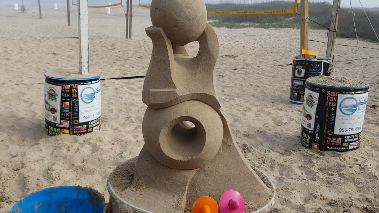 Sand castle Shaping - sculpture with sand - YouTube