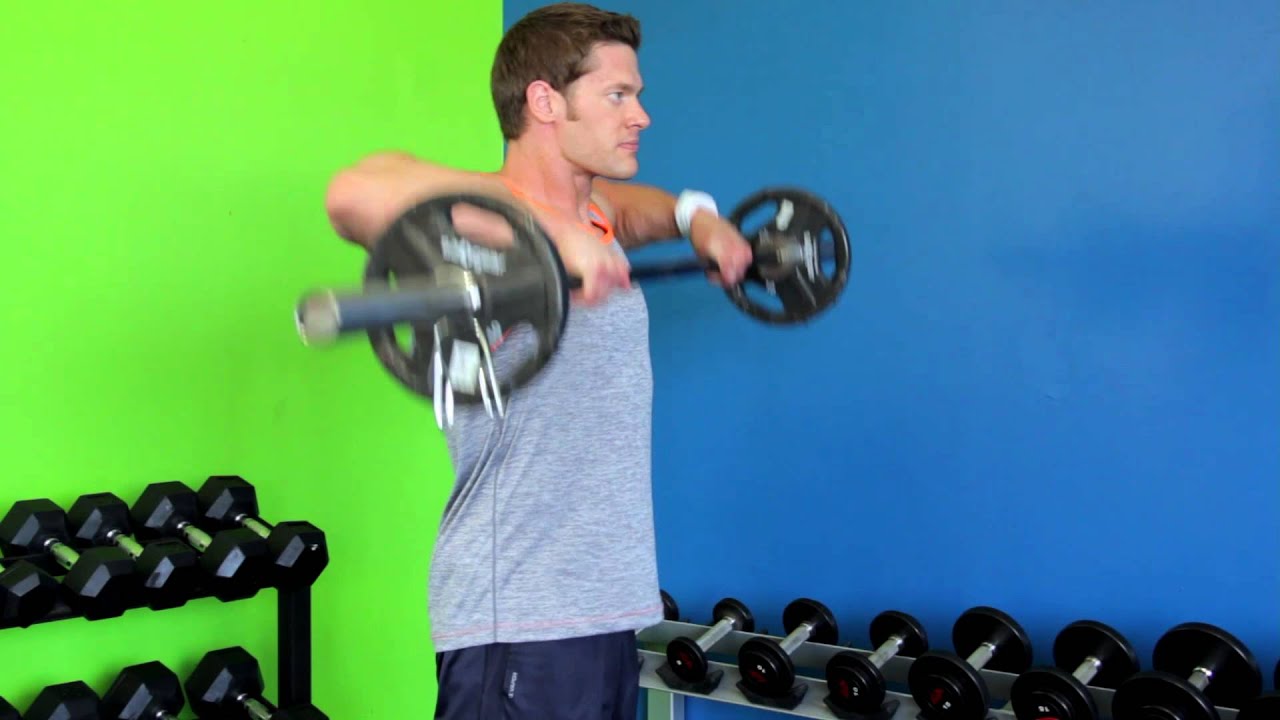 Wide-Grip Upright Row - YouTube
