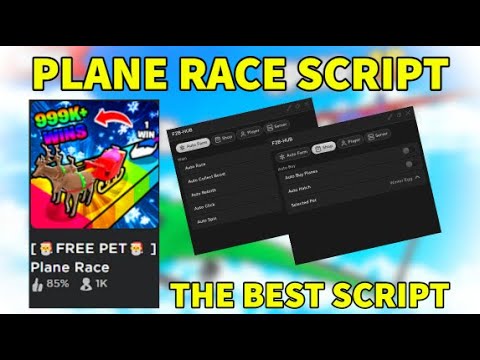 (NEW) PLANE RACE SCRIPT ROBLOX HACK / Auto Race / Auto Rebirth / Auto Click And More! PASTEBIN ...
