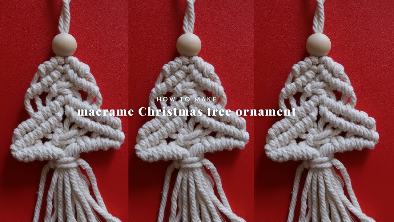 How to Make Macrame Christmas Tree Ornament - Easy Tutorial for ...