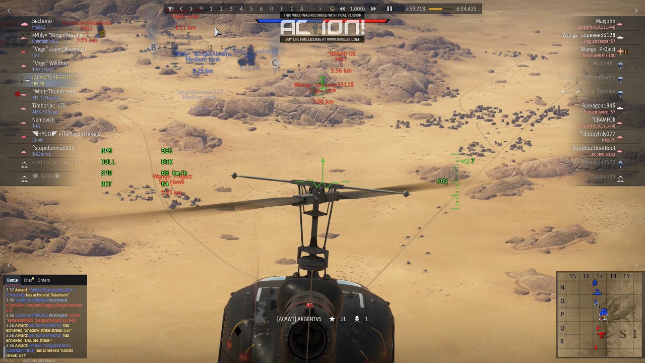 Huey shooting down jet fighter with rockets. - YouTube