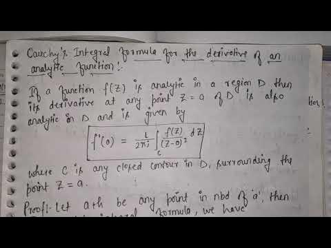 Derivative of an Analytic Function using Cauchy's Integral Formula ...