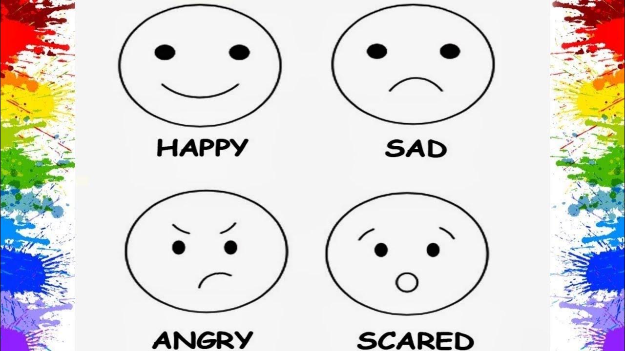 Drawing for kids and toddlers.How to draw emotions.Draw emotions ...